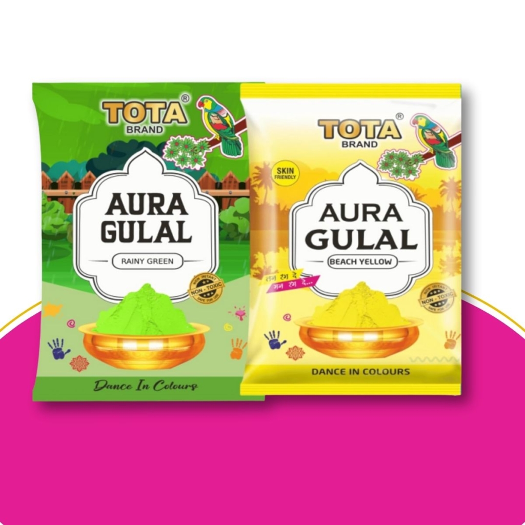 TOTA Aura Gulal Pink Natural Multicolour Holi Gulal | Organic Holi ...